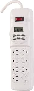 Amazon.com: Globe Electric 2450001 8 Outlet Power Strip with Digital ...