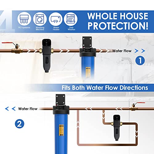 Frizzlife JX800 Spin Down Sediment Water Filter, Auto-Flushing with ...