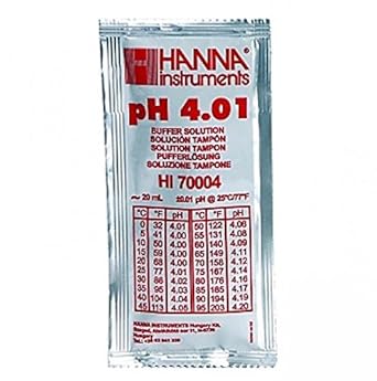 Hanna Instruments pH 4.01 Calibration Solution, 20 ml Sachet (25pcs): Amazon.com: Industrial ...