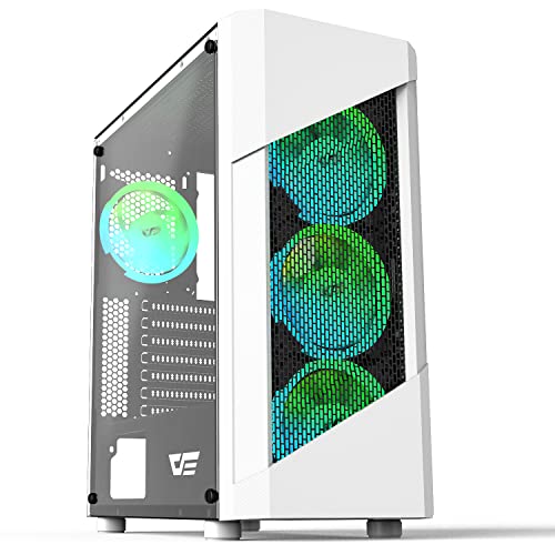 darkFlash Pollux White ATX Mid-Tower Desktop Computer Gaming Case USB 3 ...