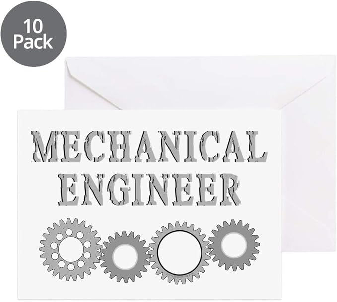 Amazon.com : CafePress Mechanical Engineer Greeting Card (10-pack ...