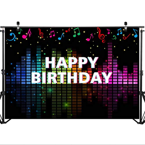 Buy Mocsicka 5x3ft Music Birthday Backdrop Live Concert Music Note ...