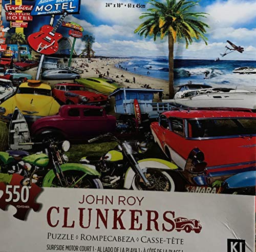 John Roy Clunkers Surfside Motor Court 550 Piece Puzzle 24 X 18 inches ...