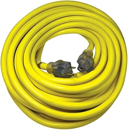 Utilitech Pro 50-ft 20-Amp 110-Volt 1-Outlet 10-Gauge Yellow Outdoor ...