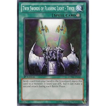 Amazon.com: Yu-Gi-Oh! - Twin Swords of Flashing Light - Tryce (LCYW ...