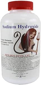 Amazon.com: 2 lb Red Hot Devil Lye Sodium Hydroxide Meets Food Chemical ...
