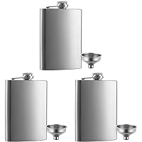 Amazon.com | 6 Pcs 8 oz Hip Stainless Steel Flask & Funnel Set by QLL ...