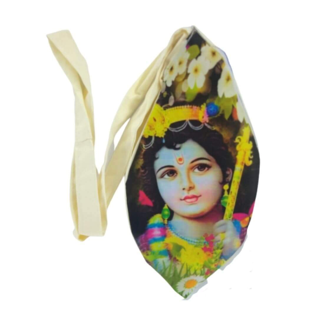 Buy Beautiful Krishna Print Cotton Bead Bag/Japa Bag/Gomukhi Bag ...