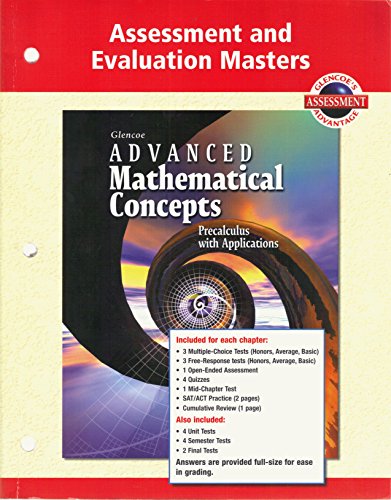 Glencoe Advanced Mathematical Concepts Assessment and Evaluation ...