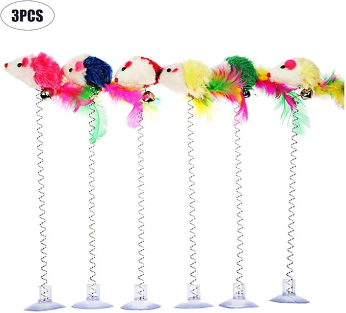 Amazon.com : Cat Teaser Wand, 3 Packs Metal Wire Spring Cat Toy with ...