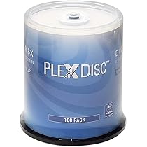 Printable Dvds 50 Pk PlexDisc 100-Pack DVD-R Blank Discs - 4.7GB 16x ...