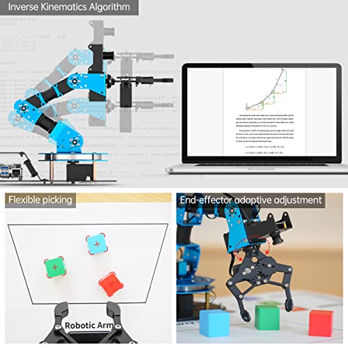 HIWONDER Raspberry Pi 6DOF Robot Arm Kit AI Vision Programming Robot ROS Open Source 4 Version ...