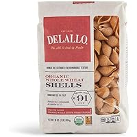 Amazon.com : DeLallo Organic Whole-Wheat Shells Pasta 1 lb. (Pack of 16 ...