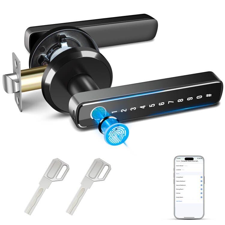 Fingerprint Door Lock, Smart Door Knob, Biometric Code Door Lock,Keypad ...