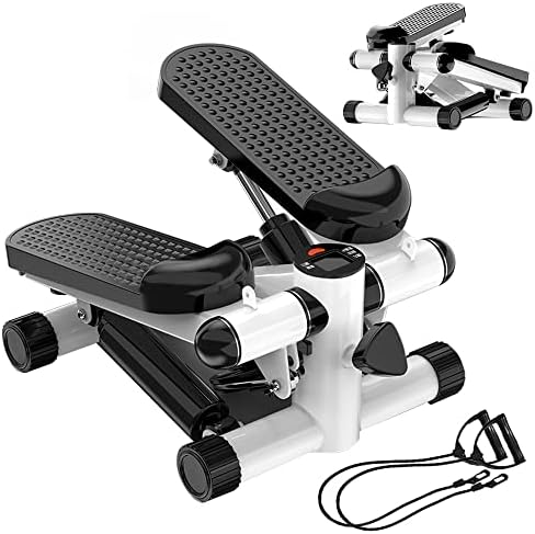 Mini Stepper Trainer with Resistance Band, Portable Stair Stepper Exercise Machine Adjustable ...