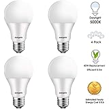 40W Equivalent LED Light Bulb 450 Lumens A19 3000K Warm White Non ...