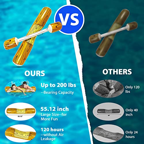 Inflatable Pool Fighting Log Float, Pool Battle Toys for Summer Outdoor ...