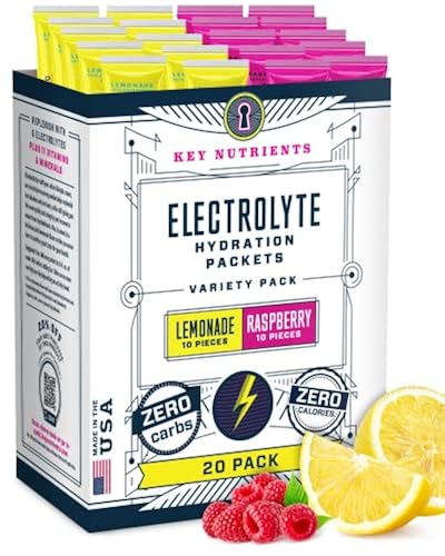 Lemonade & Raspberry 20 Count Variety Pack Electrolyte Powder, Sugar ...