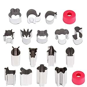 Amazon.com: Hapdoo Vegetable Animal Cutter Shapes Set (16 Piece) - Mini ...