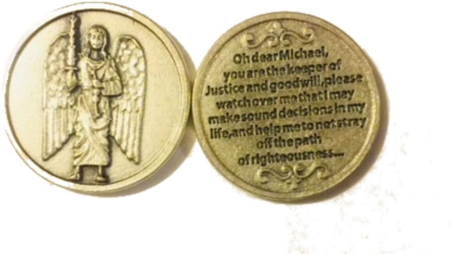 St. Michael the Archangel Pocket Token, Patron saint of police: Amazon ...