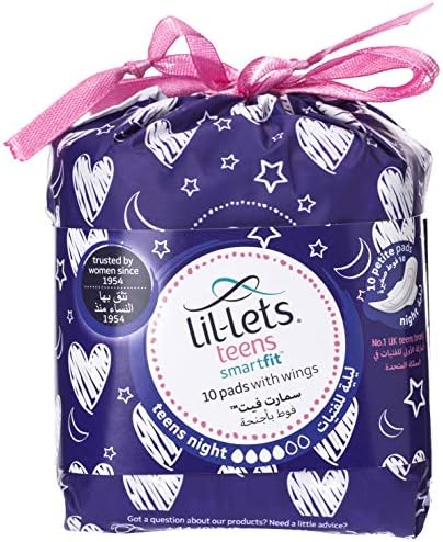 Lil-Lets Teen Ultra Night Towels Pads - Pads with Wings for Extra ...