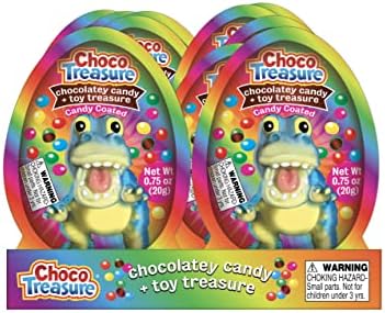 Choco Treasure Eggs with Chocolatey Candy & Baby Dino Toy Surprise ...