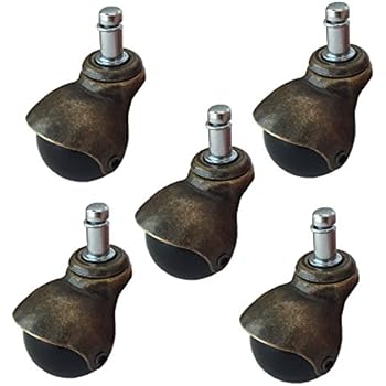 Amazon.com: 2" Antique Brass Ball Caster Wheel for Office, Executive ...