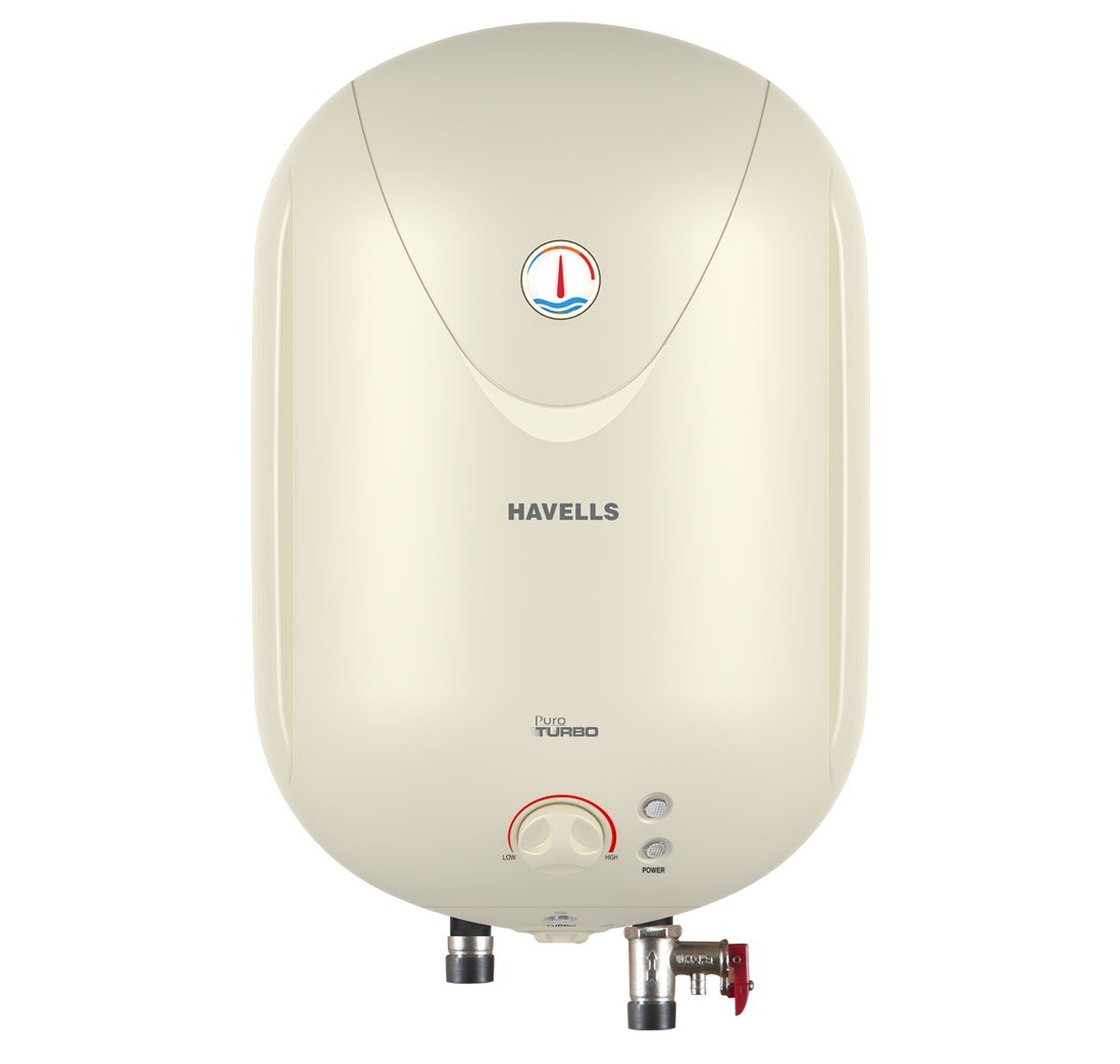 Buy Havells Puro Turbo 15-Litre Storage Heater with Flexi Pipe, Safe ...