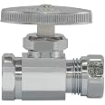 Eastman Multi-Turn Straight Stop Valve, 1/2 Inch FIP x 1/2 Inch or 7/16 ...