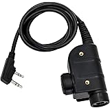 Amazon.com: U94 PTT System Military Adapter 2 Pin 7.0mm Plug Push to Talk for Kenwood/Baofeng ...