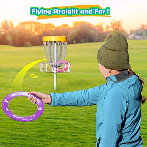 Flying Rings Disc Throwing Game: Ultra Light Floatable 2 Pack Flying ...