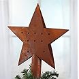 Amazon.com: Factory Direct Craft Rusty Tin Star Tree Topper with Star ...