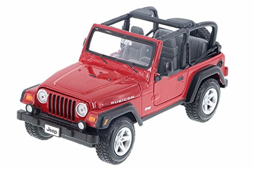 Buy Jeep Wrangler Rubicon Top Down Convertible, Red - Maisto 34245D - 1 ...
