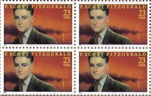 F SCOTT FITZGERALD Literary Arts #3104 Block of 4 x 23 US Postage ...