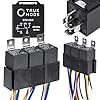 TRUE MODS 5 Pack Bosch Style 5-Pin 12V Relay Kit [60/80 Amp Heavy Duty ...