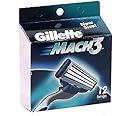 Amazon.com: Gillette Mach3 Cartridges (Pack of 12) : Beauty & Personal Care