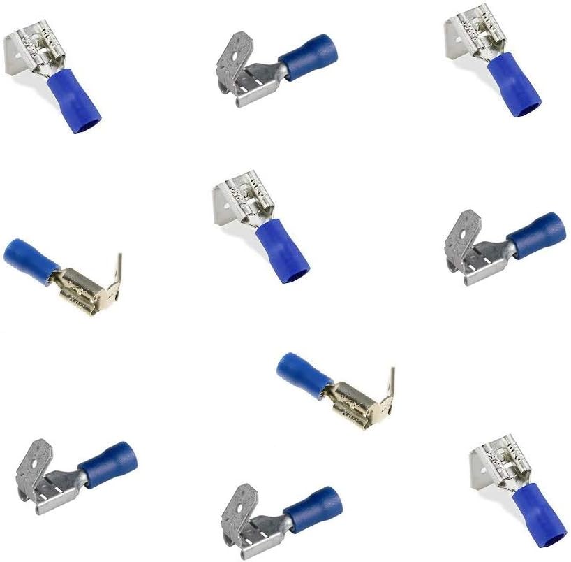 6.3mm Blue Piggy Back Lucar spade crimp auto electrical terminals ...