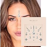 Amazon.com : Deepika Mini Bindis Crystal Indian Bindi Face Jewels Gold ...