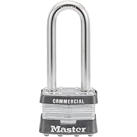Master Lock 1KALJ Outdoor Padlock with Key, 1 Pack,Silver - Padlocks ...