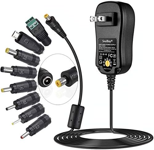 [Upgraded Version] SoulBay Universal AC/DC Adapter Multi-Voltage ...