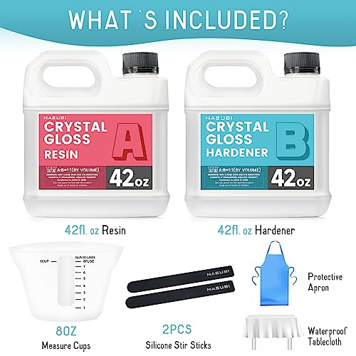 84OZ Clear Epoxy Resin Set - Upgraded High Gloss Epoxy Resin and ...