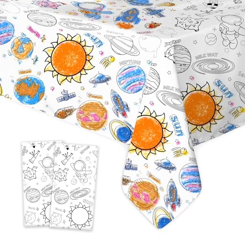 Avezano 2 Pack Giant Outer Space Coloring Poster for Kids Solar System ...