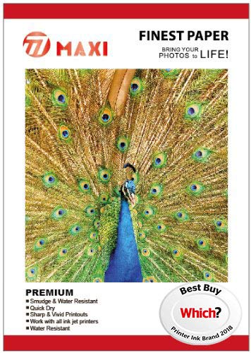 50 Sheets Maxi A4 Glossy 170gsm Photo paper Work With All Inkjet ...