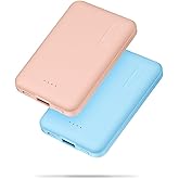 Amazon.com: Miady 2-Pack 5000mAh Mini Portable Charger, 5V 2.4A USB-C ...