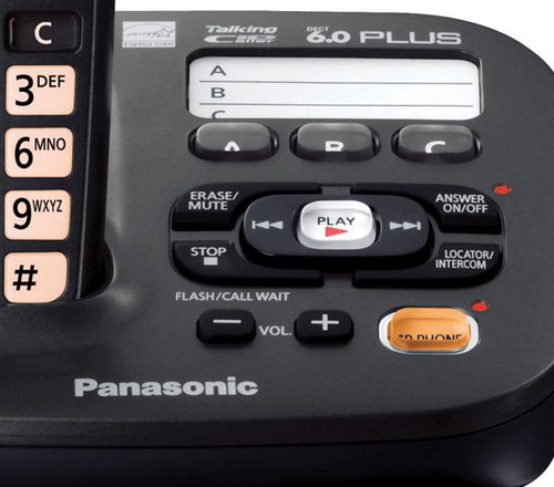 Panasonic KX-TG6592T DECT 6.0 Amplified Handset Volume Talking Caller ID Eco Mode Call Block ...