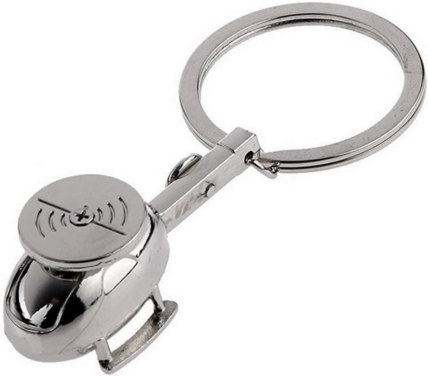 Generic Helicopter Key Ring Chrome Steel: Amazon.co.uk: Luggage