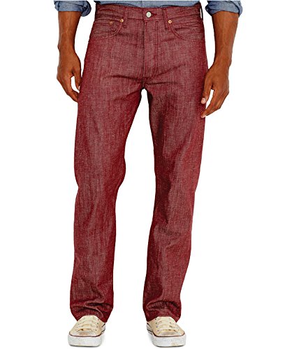 Levi's Men's 501 Original-Fit Jeans, Tibetan Red/Crispy Neppy STF, 32W ...