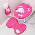 Amazon.com: eliphs 4PCS Hello Kitty Bathroom Set Toilet Cover WC Seat ...