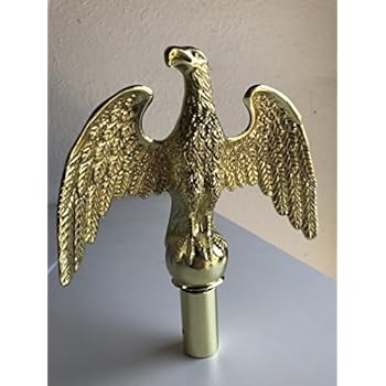 Amazon.com : Green Grove Products Metal Gold Flagpole Eagle top ...
