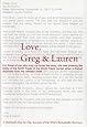 Love, Greg & Lauren: Manning, Greg: 9780553802979: Amazon.com: Books